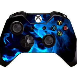 UUShop Blue Fire Flame Vinyl Skin Decal Cover for Microsoft Xbox One Controller wrap Sticker Skins