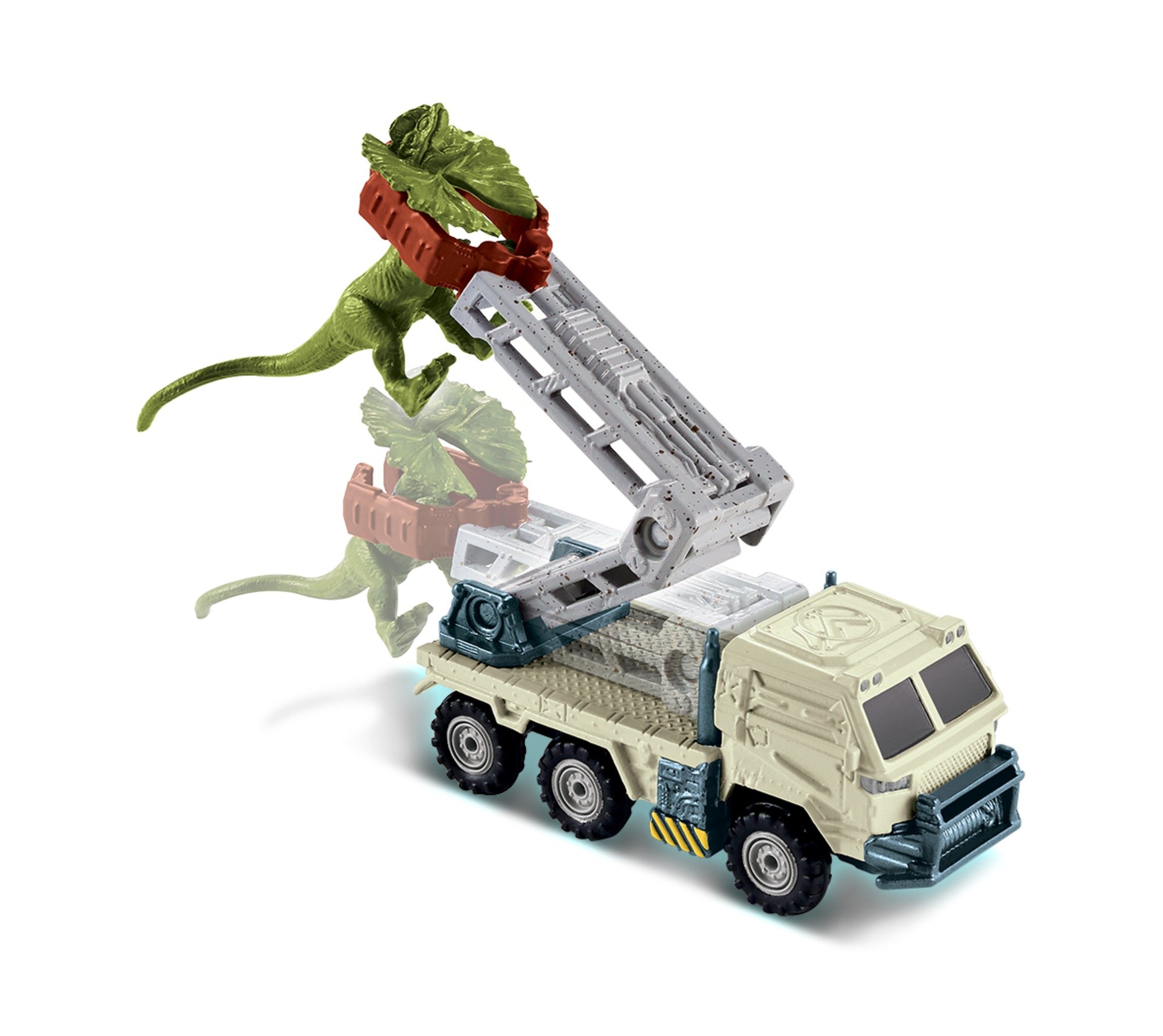 MATCHBOX JURASSIC WORLD DINO TRANSPORTERS DILOPHO-LOADER Vehicle and figure