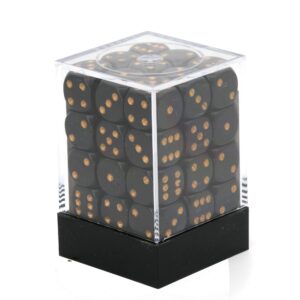 Chessex CHX25828 Dice-Opaque: 36D6 Black/Gold Set