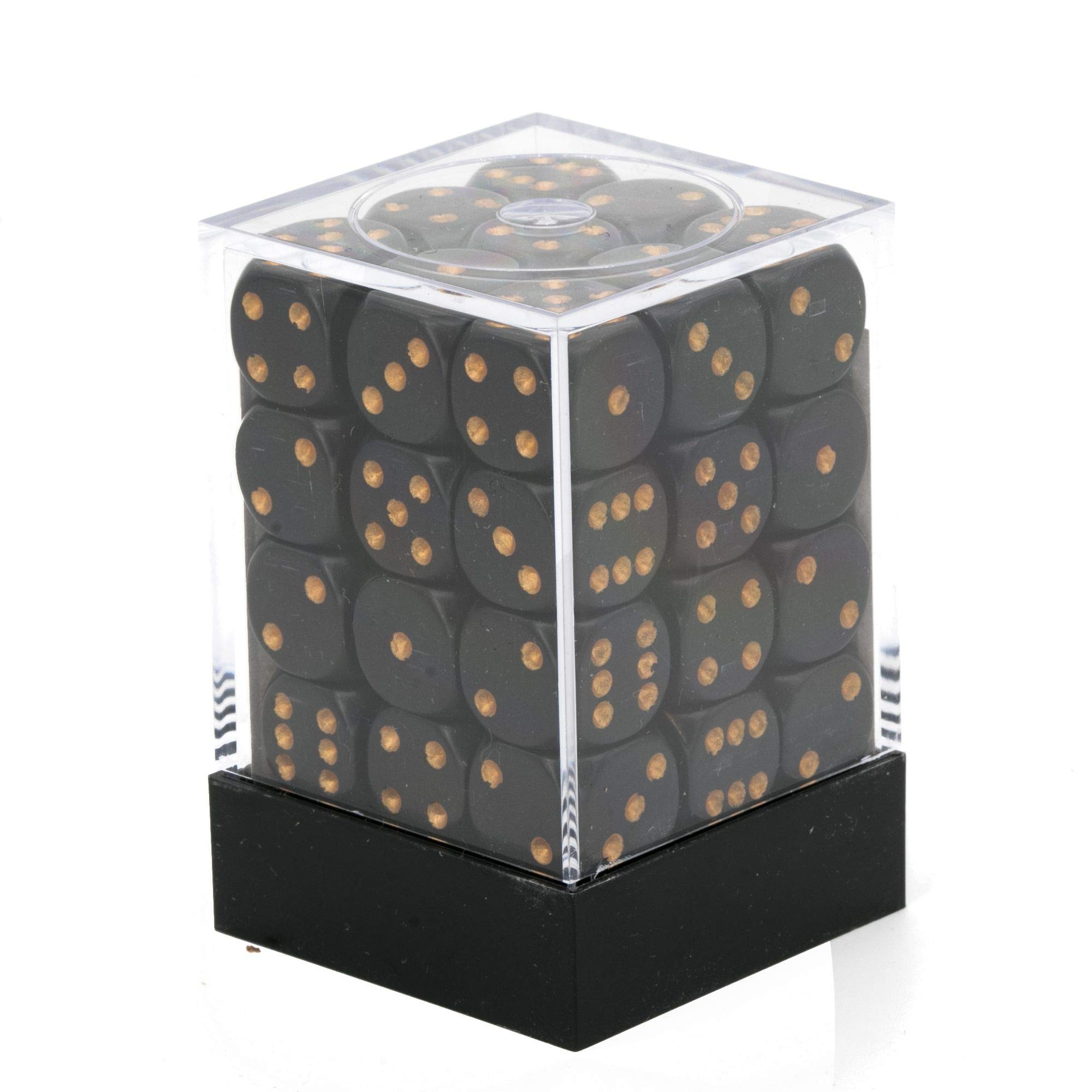 Chessex CHX25828 Dice-Opaque: 36D6 Black/Gold Set