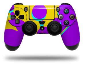 wraptorskinz vinyl decal skin compatible with sony ps4 controller playstation 4 original slim and pro drip purple yellow teal (controller not included)