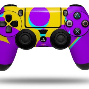 WraptorSkinz Vinyl Decal Skin Compatible with Sony PS4 Controller PlayStation 4 Original Slim and Pro Drip Purple Yellow Teal (Controller NOT Included)