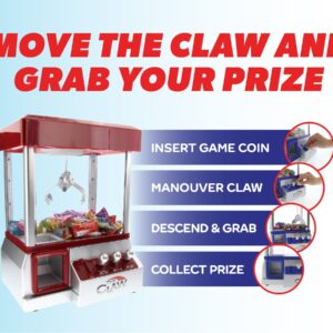 Etna Electronic Arcade Claw Machine - Toy Grabber Machine with Flashing LED Lights and Sound