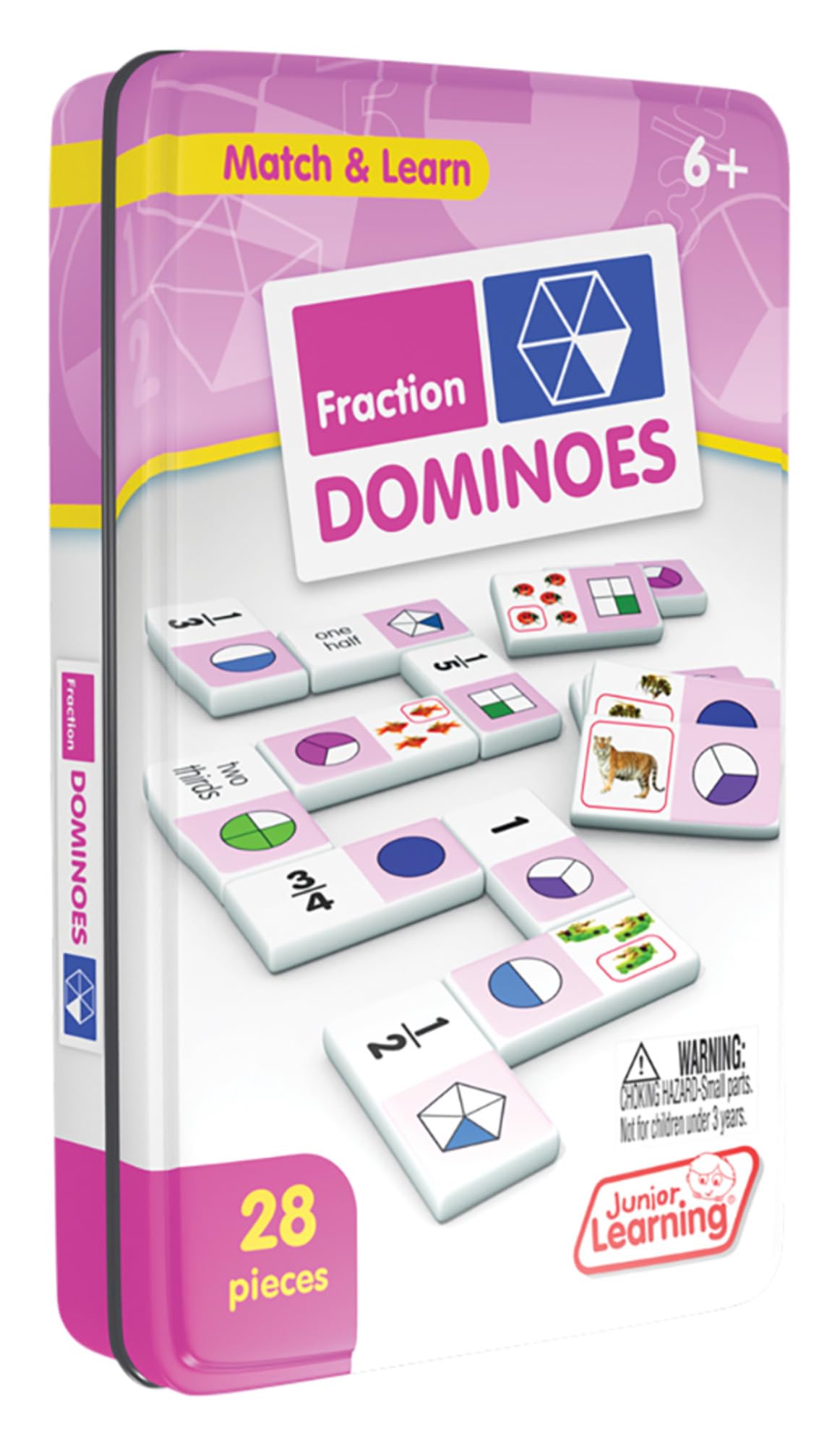 Junior Learning JL485 Fraction Dominoes, Multi 7.8 H x 4.7 L x 1.5 W