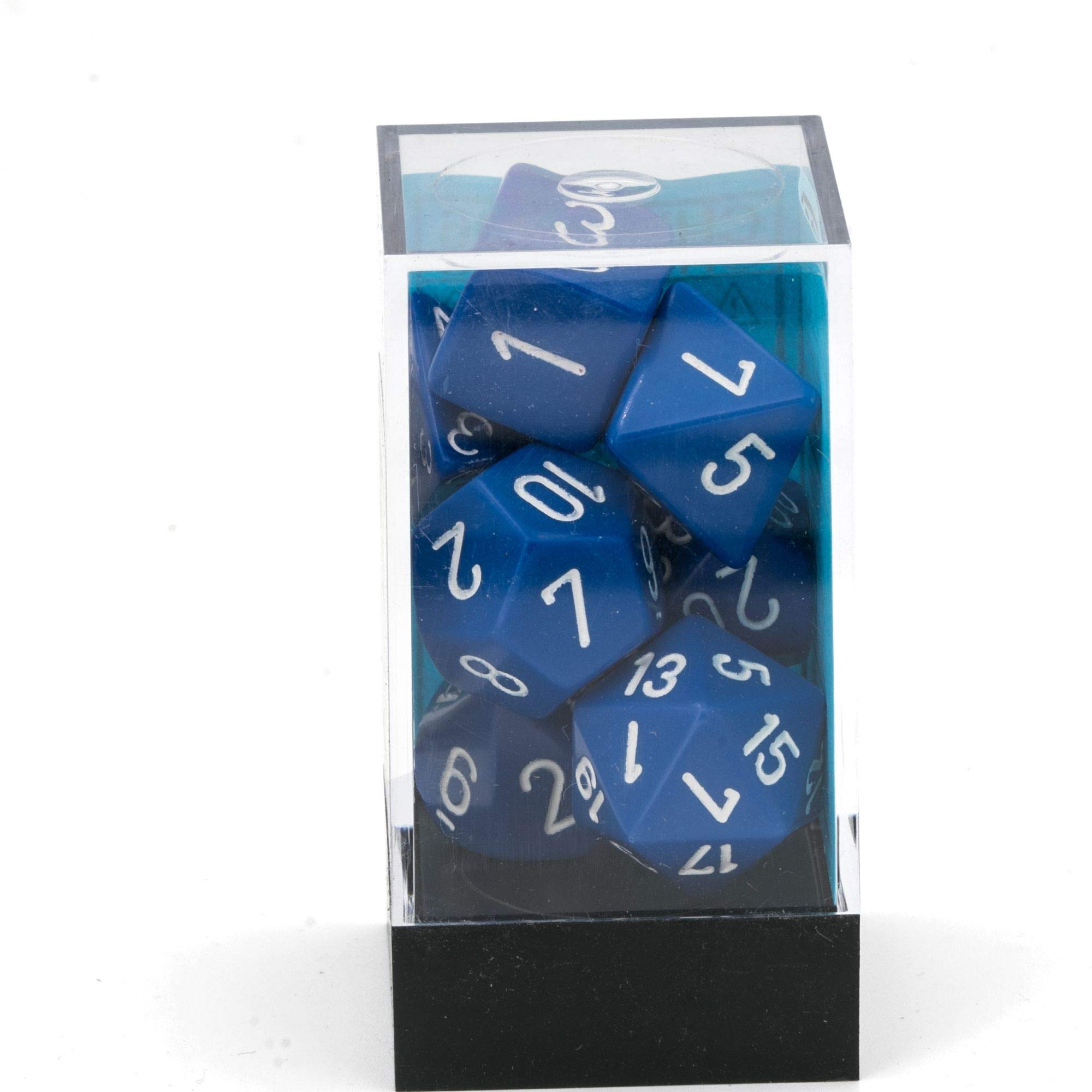 Chessex CHX25406 Dice-Opaque Blue/White Set