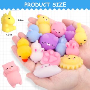 POKONBOY 30 PCS Squishies Mochi Toys, Mini Kawaii Squishy Animals Squeeze Stress Relief Toys Easter Basket Stuffers Easter Theme Party Favors Easter Egg Filler for Kids