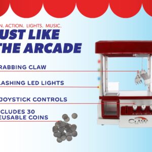 Etna Electronic Arcade Claw Machine - Toy Grabber Machine with Flashing LED Lights and Sound