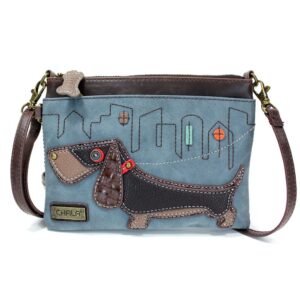 chala small crossbody phone purse with 2 adjustable strap (weiner blue)