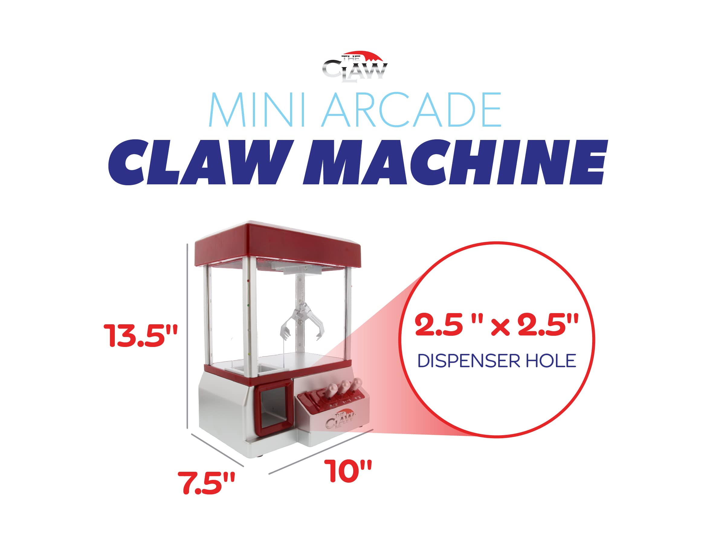 Etna Electronic Arcade Claw Machine - Toy Grabber Machine with Flashing LED Lights and Sound