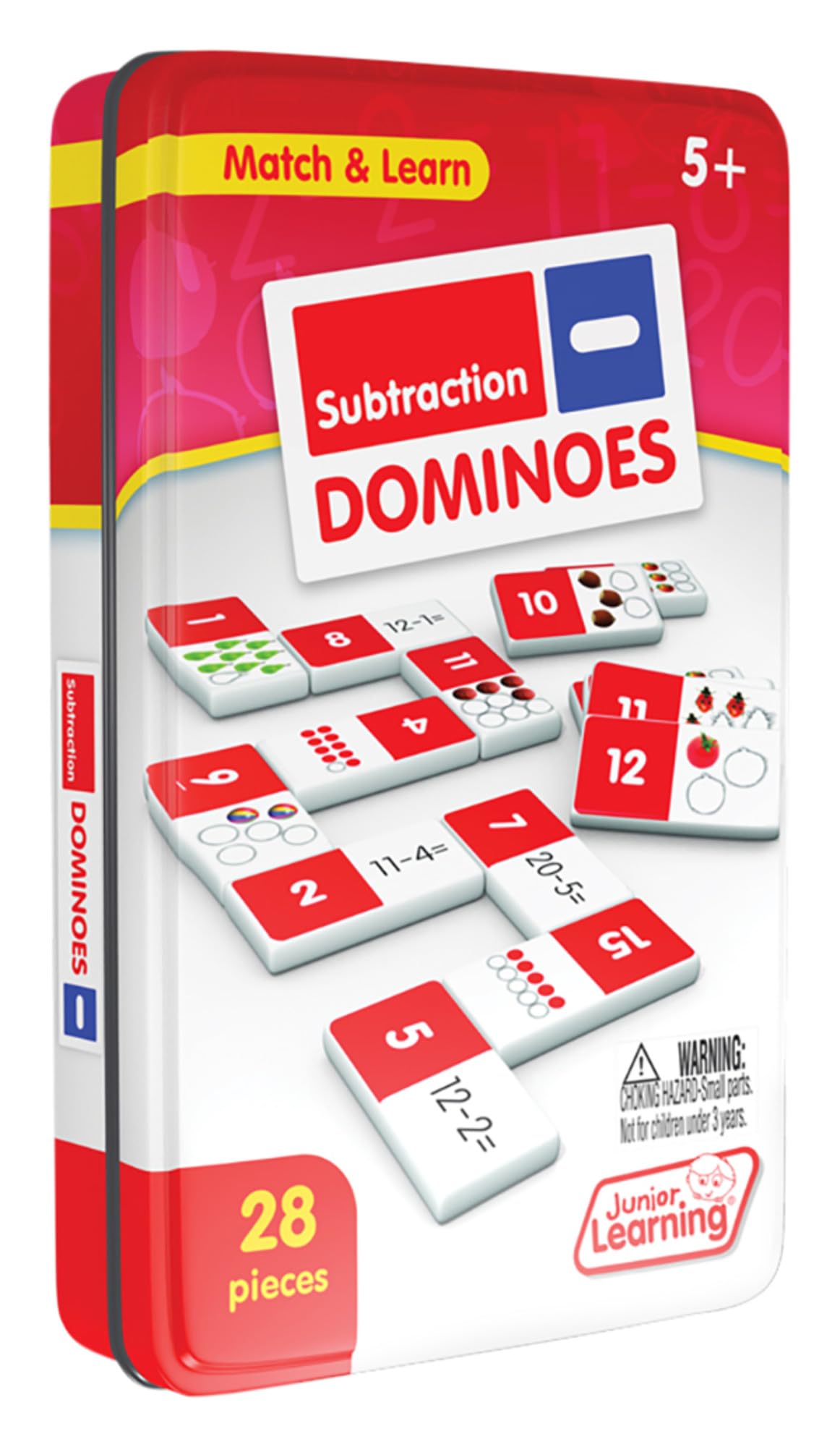 Junior Learning Dominoes Subtraction White 7.8 H x 4.7 L x 1.5 W