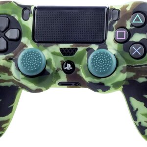 Silicone Skin + Thumb Grips Camo Woodland (PS4)