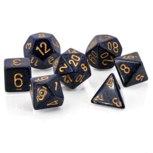 chessex chx25337 dice-speckled golden cobalt set