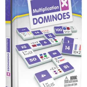 Junior Learning Multiplication Dominoes Game Set, 28 Pieces, Ages 7-9, Math Skills, Grade 2-3