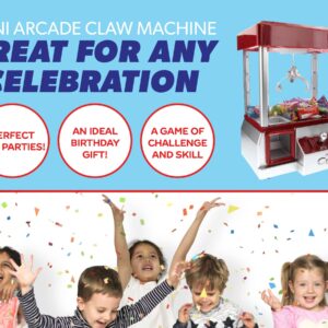 Etna Electronic Arcade Claw Machine - Toy Grabber Machine with Flashing LED Lights and Sound