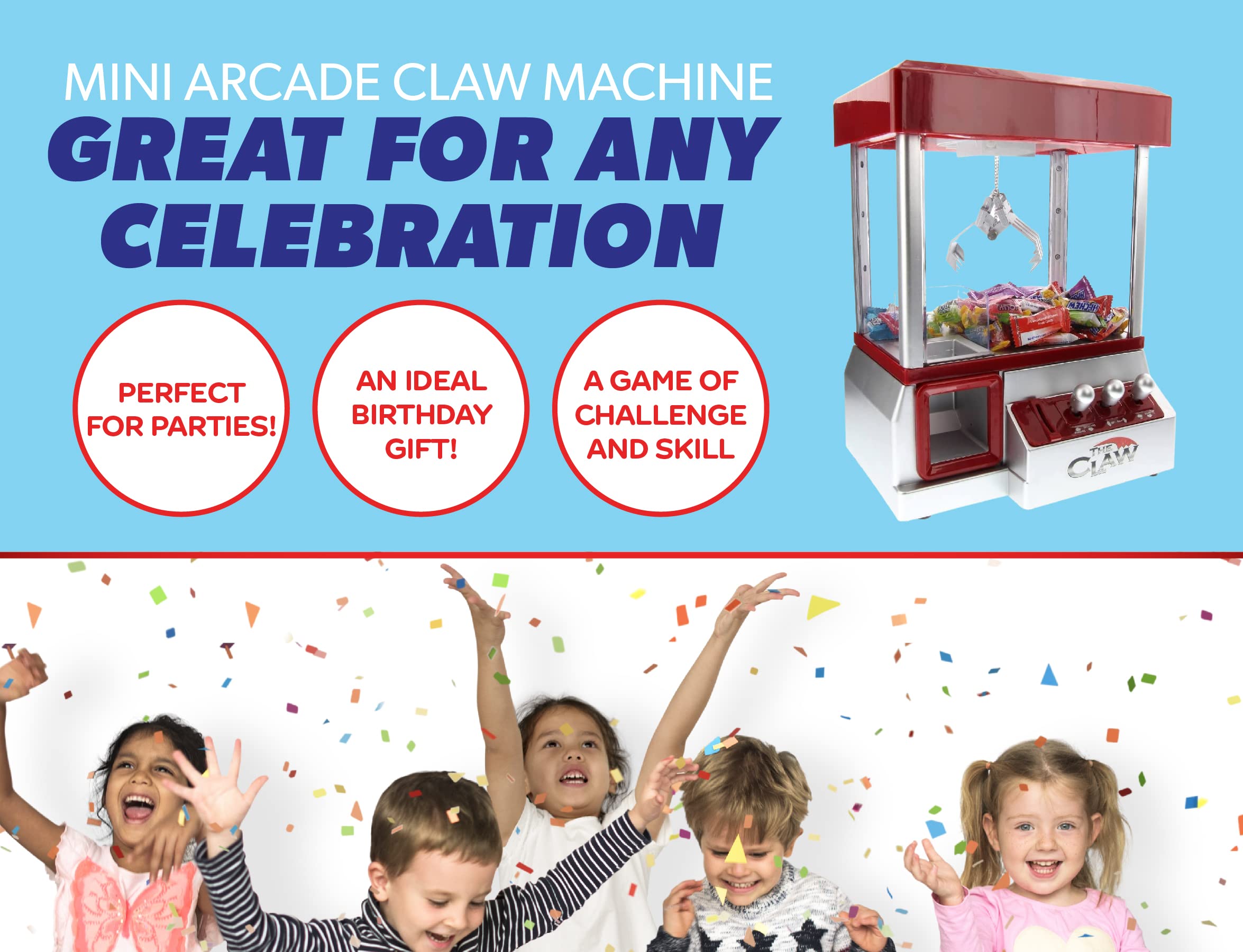 Etna Electronic Arcade Claw Machine - Toy Grabber Machine with Flashing LED Lights and Sound