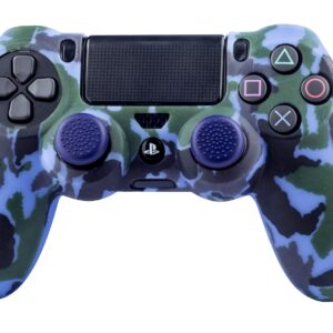 Silicone Skin + Thumb Grips Camo Navy (PS4)