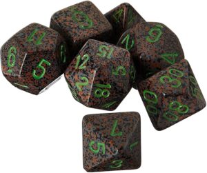 chessex chx25310 dice-speckled earth set, one size, multicolor