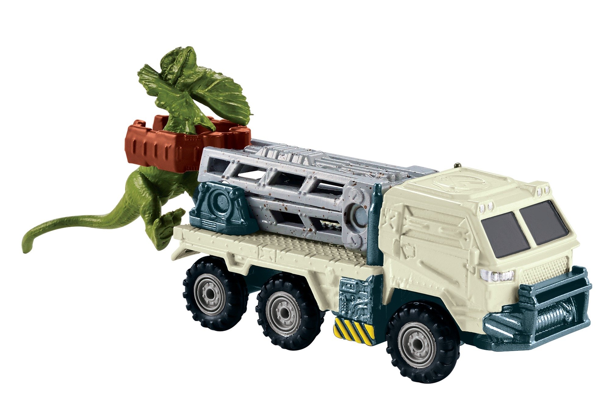 MATCHBOX JURASSIC WORLD DINO TRANSPORTERS DILOPHO-LOADER Vehicle and figure