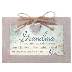 Cottage Garden Grandma Safe Haven Blanket Smile Petite Locket Distressed Natural Music Box Plays Wind Beneath My Wings