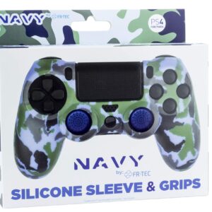 Silicone Skin + Thumb Grips Camo Navy (PS4)