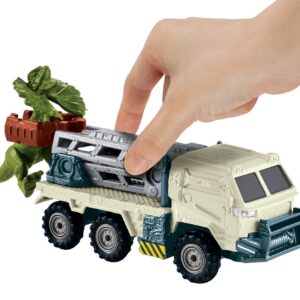 MATCHBOX JURASSIC WORLD DINO TRANSPORTERS DILOPHO-LOADER Vehicle and figure