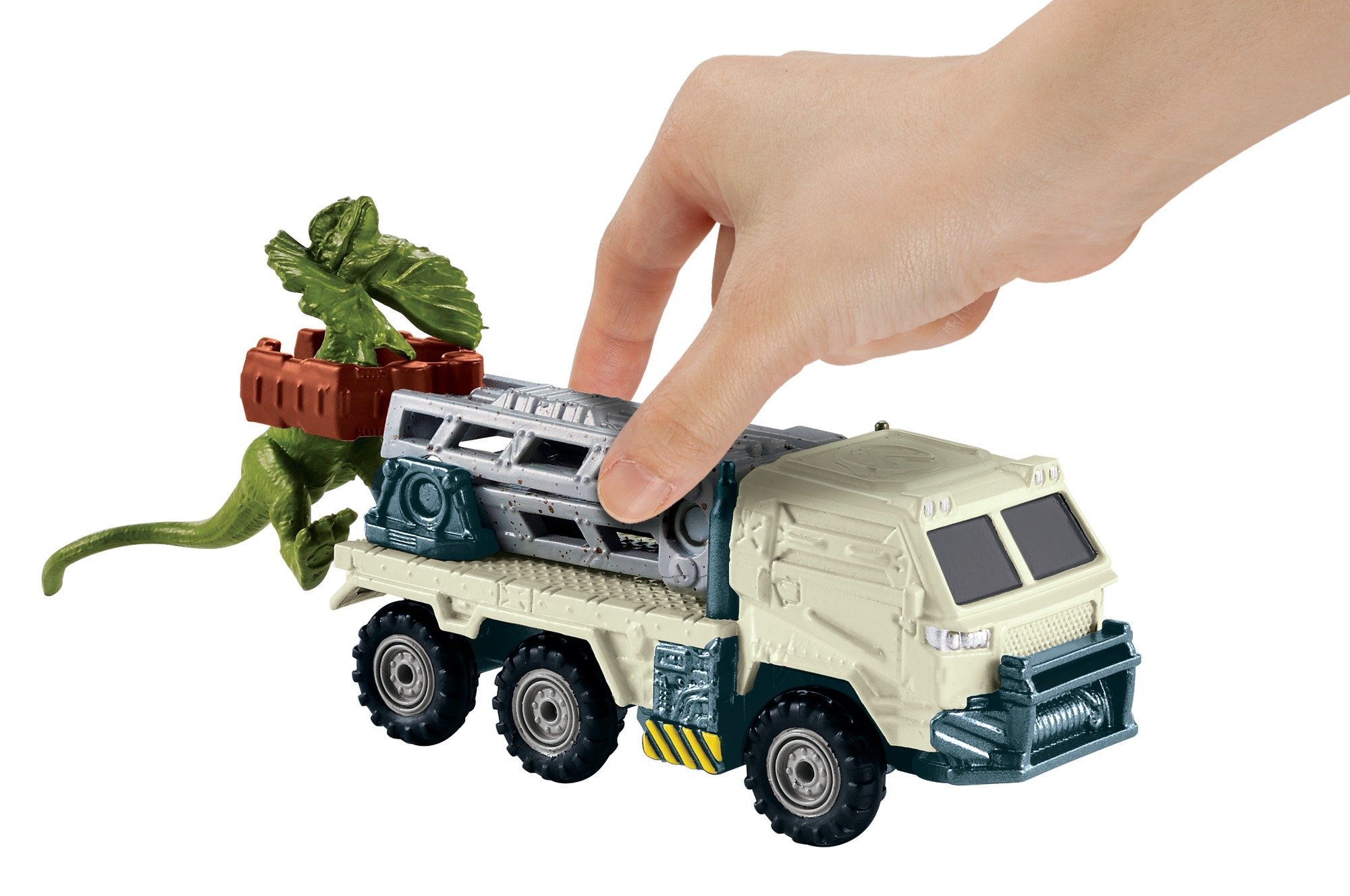 MATCHBOX JURASSIC WORLD DINO TRANSPORTERS DILOPHO-LOADER Vehicle and figure