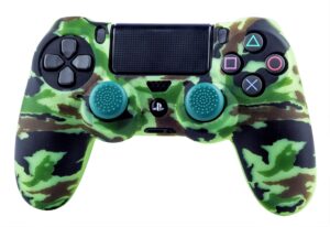 silicone skin + thumb grips camo woodland (ps4)