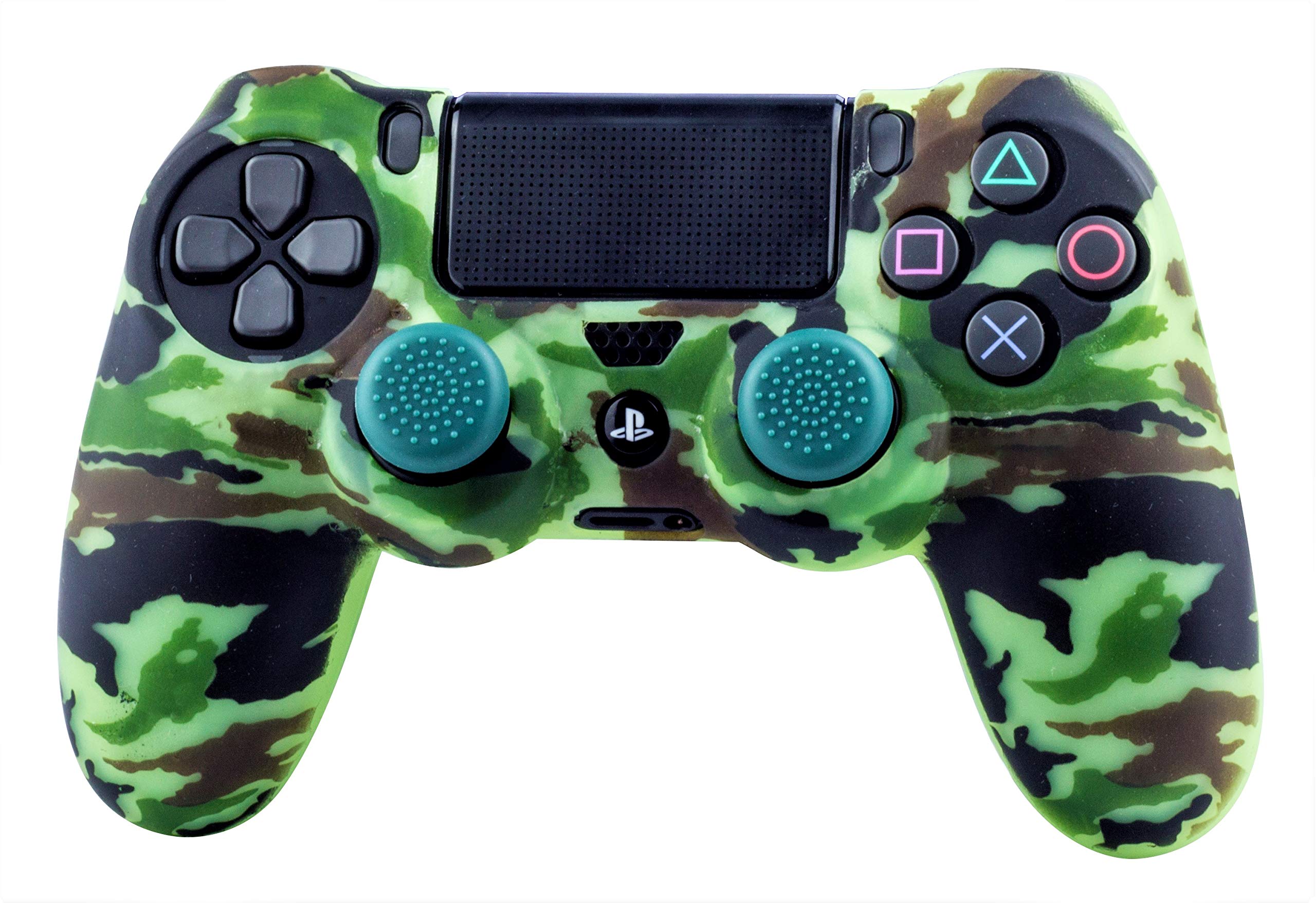 Silicone Skin + Thumb Grips Camo Woodland (PS4)