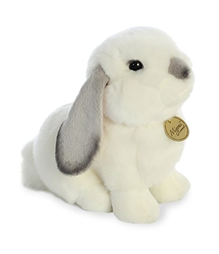 Aurora® Realistic Miyoni® Lop Eared Rabbit Stuffed Animal - Lifelike Detail - Cherished Companionship - Grey 11 Inches