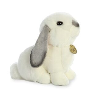 Aurora® Realistic Miyoni® Lop Eared Rabbit Stuffed Animal - Lifelike Detail - Cherished Companionship - Grey 11 Inches