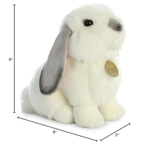 Aurora® Realistic Miyoni® Lop Eared Rabbit Stuffed Animal - Lifelike Detail - Cherished Companionship - Grey 11 Inches