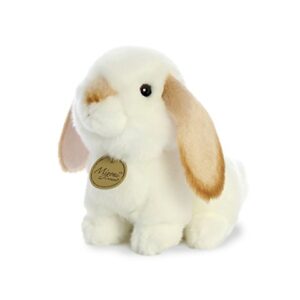 Aurora - Miyoni - 8" Lop Eared Rabbit with Tan Ears, White and Tan