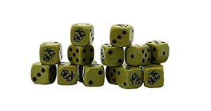 bolt action warlord games, us marine corps d6 (16) dice