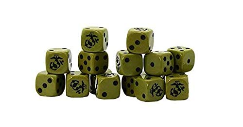 Bolt Action Warlord Games, US Marine Corps D6 (16) Dice