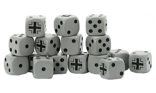 Warlord Games, German Balkenkreuz D6 Bolt Action (16) Dice