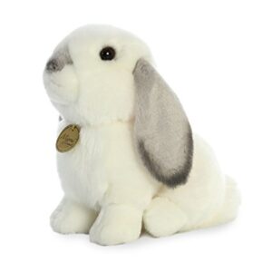 Aurora® Realistic Miyoni® Lop Eared Rabbit Stuffed Animal - Lifelike Detail - Cherished Companionship - Grey 11 Inches