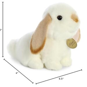 Aurora - Miyoni - 8" Lop Eared Rabbit with Tan Ears, White and Tan