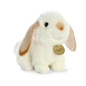 Aurora - Miyoni - 8" Lop Eared Rabbit with Tan Ears, White and Tan