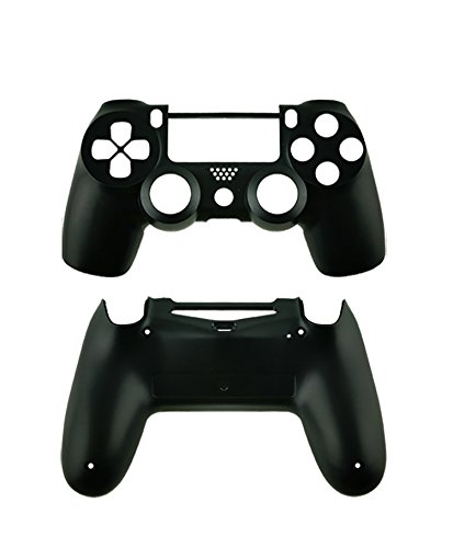 Ambertown Replacement Full Housing Shell Case Cover with Buttons Mod Kit for PS4 Pro Slim for Sony Playstation 4 Dualshock 4 PS4 Slim Pro Wireless Controller - Black