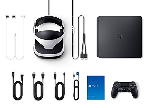 PlayStation VR Start Bundle 5 Items: VR Start Bundle,Sony PS4 Slim 1TB Console - Jet Black,VR game disc PSVR Until Dawn: Rush of Blood