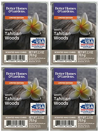 Better Homes and Gardens White Tahitian Woods Scented Wax Cubes - 4-Pack