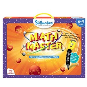 Skillmatics Educational Game : Math Master | Reusable Activity Mats with 2 Dry Erase Markers | Gifts & Learning Tools for Ages 6-9