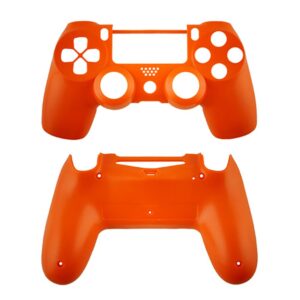 Ambertown Replacement Full Housing Shell Case Cover with Buttons Mod Kit for PS4 Pro Slim for Sony Playstation 4 Dualshock 4 PS4 Slim Pro Wireless Controller - Orange