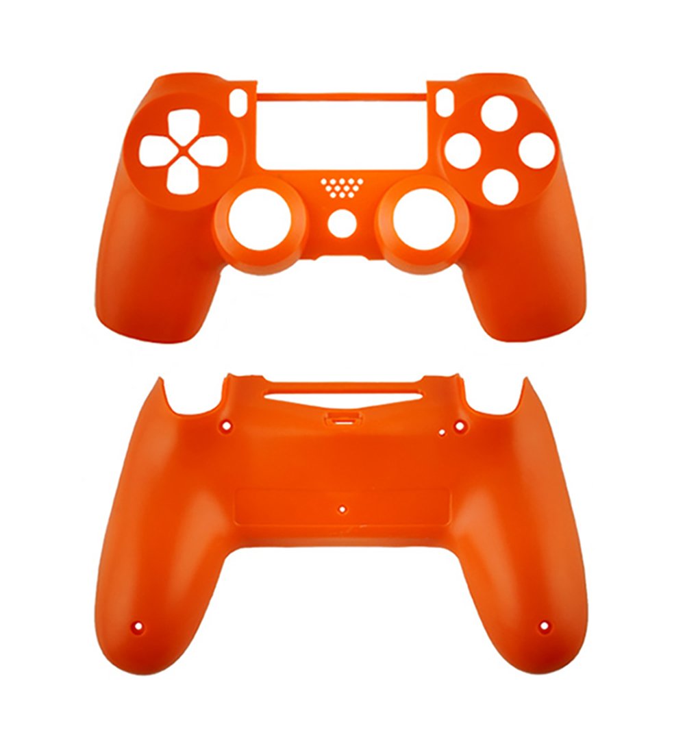 Ambertown Replacement Full Housing Shell Case Cover with Buttons Mod Kit for PS4 Pro Slim for Sony Playstation 4 Dualshock 4 PS4 Slim Pro Wireless Controller - Orange