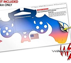 WraptorSkinz Skin Compatible with Sony PS4 Dualshock Controller PlayStation 4 Original Slim and Pro Smooth Fades Sunset (Controller NOT Included)