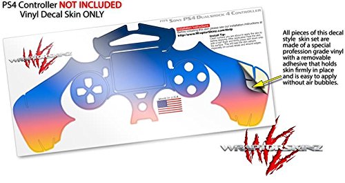 WraptorSkinz Skin Compatible with Sony PS4 Dualshock Controller PlayStation 4 Original Slim and Pro Smooth Fades Sunset (Controller NOT Included)