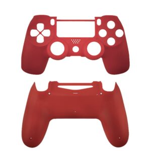 Ambertown Replacement Full Housing Shell Case Cover with Buttons Mod Kit for PS4 Pro Slim for Sony Playstation 4 Dualshock 4 PS4 Slim Pro Wireless Controller - Red