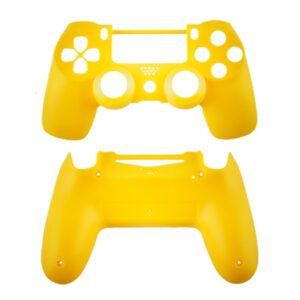 Ambertown Replacement Full Housing Shell Case Cover with Buttons Mod Kit for PS4 Pro Slim for Sony Playstation 4 Dualshock 4 PS4 Slim Pro Wireless Controller - Yellow