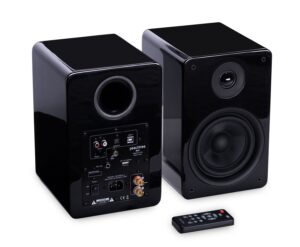 peachtree audio m25x powered speakers (pair) - piano black