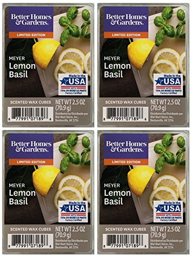 Better Homes and Gardens Meyer Lemon Basil Scented Wax Cubes - 4-Pack